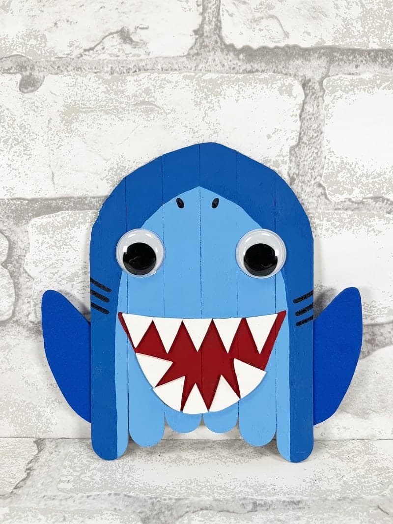 Craft Stick Shark Dollar Tree Kids Craft