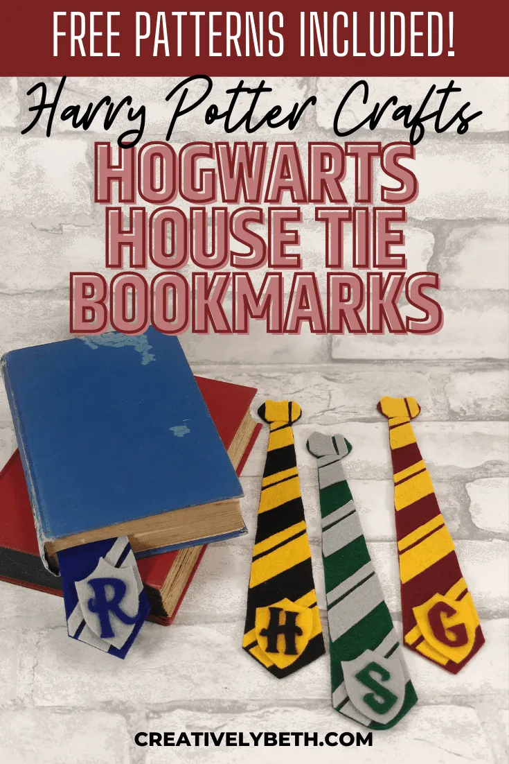 Hogwarts House Tie Bookmarks Harry Potter Crafts