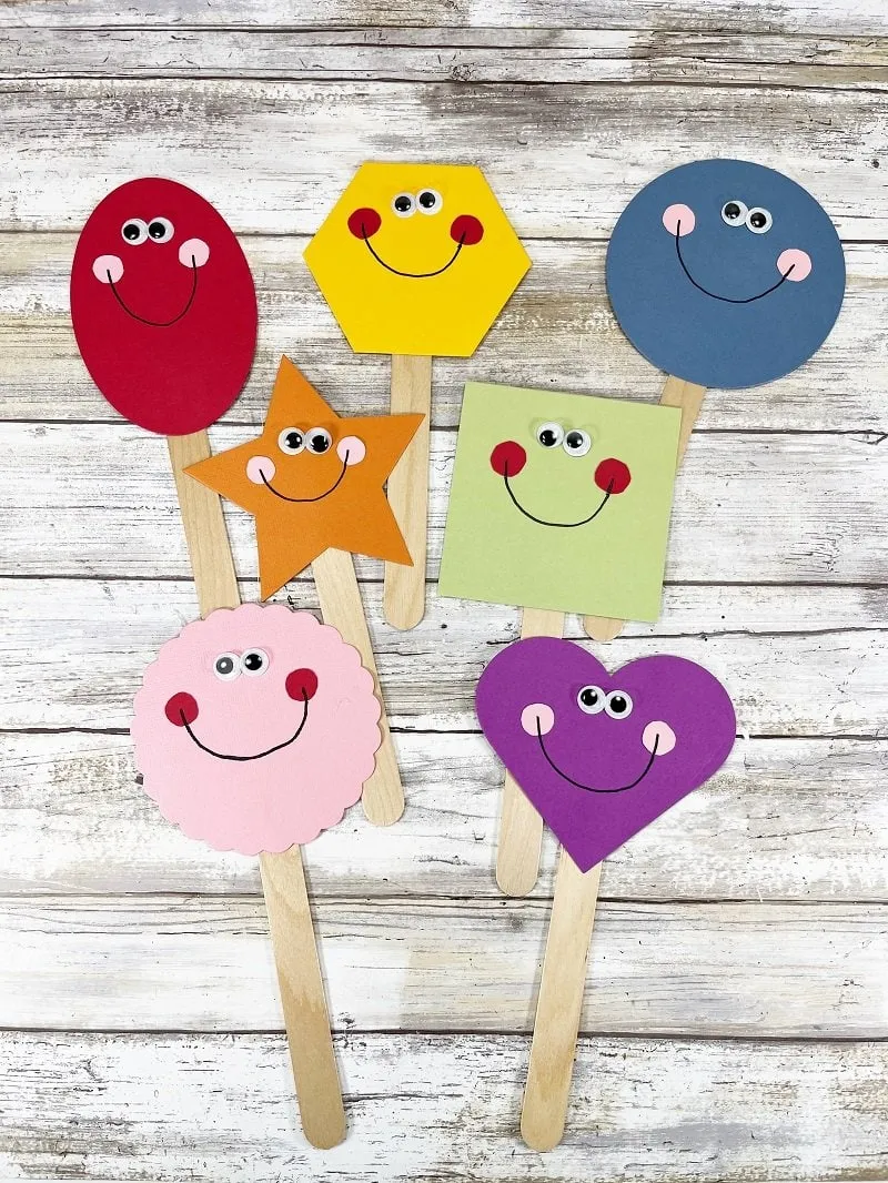 Shape and Color Puppets for Back to School