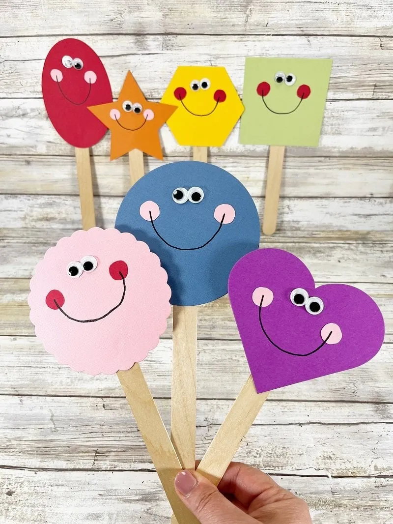 Shape and Color Puppets for Back to School