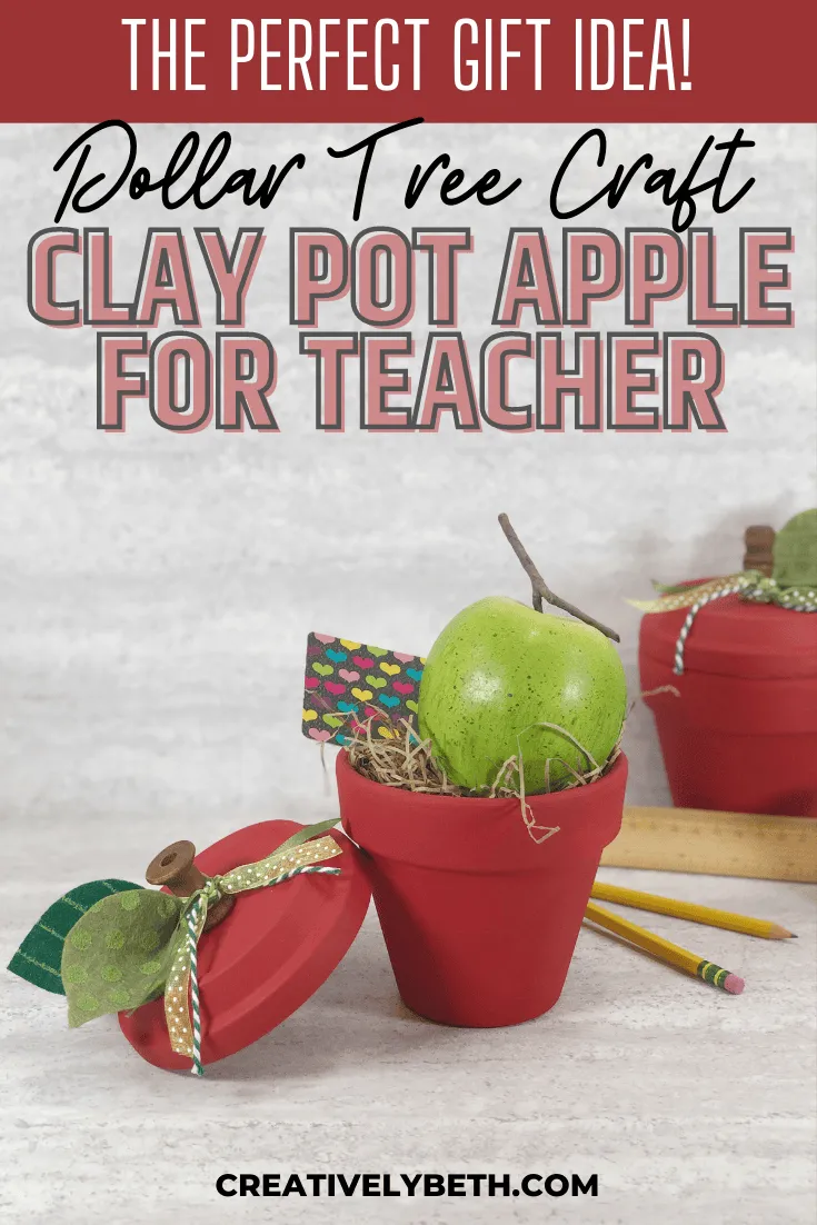 Easy Clay Pot Apple for Teacher
