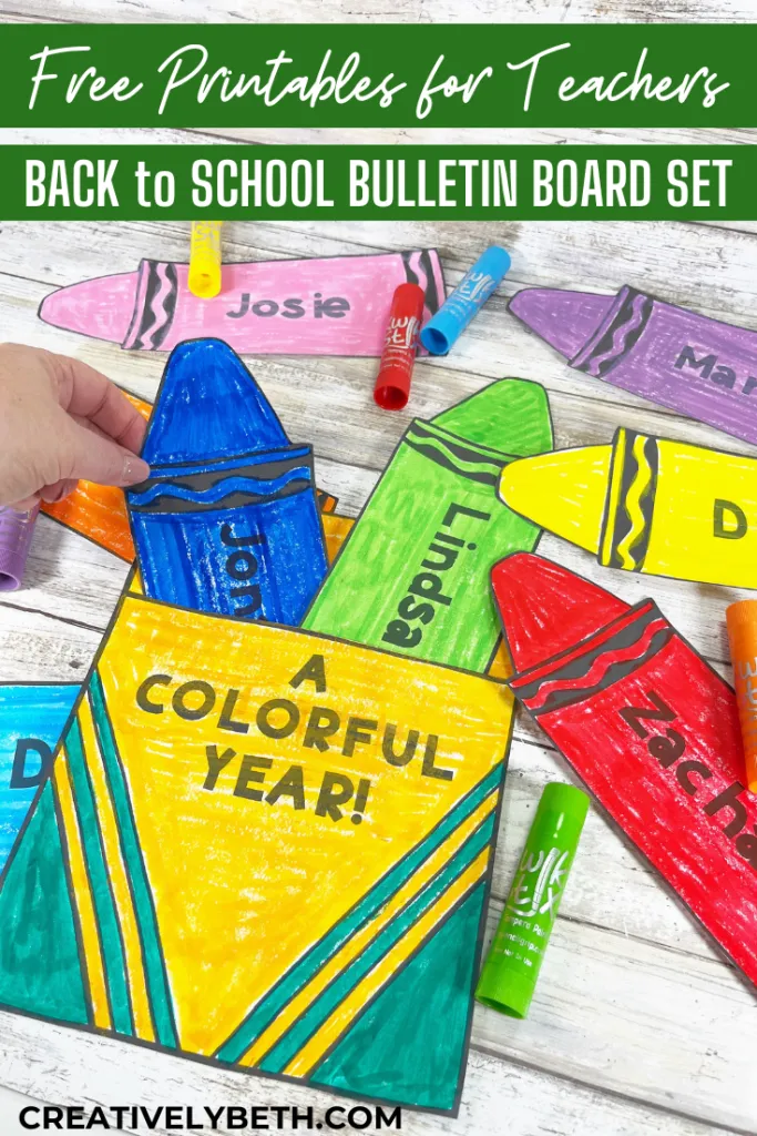 Crayon Bulletin Board Set Free Printables