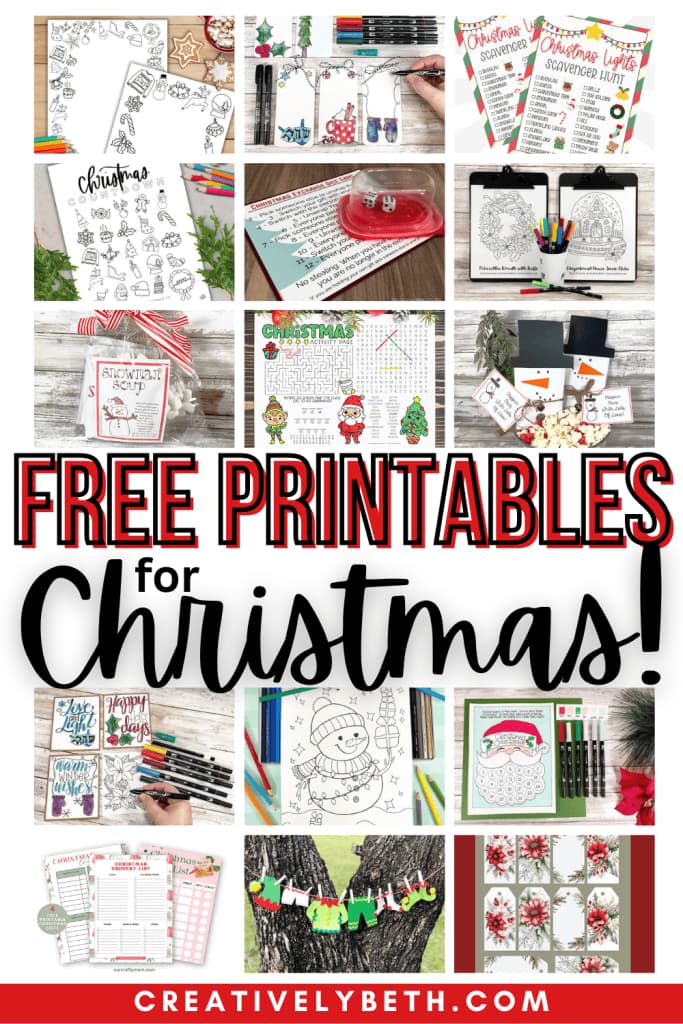 Four Hand-Drawn Holiday Cards to Print and Color