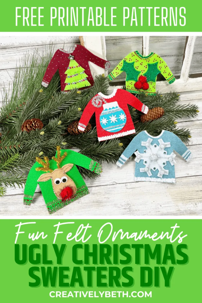 Easy Ugly Christmas Sweater Ornaments