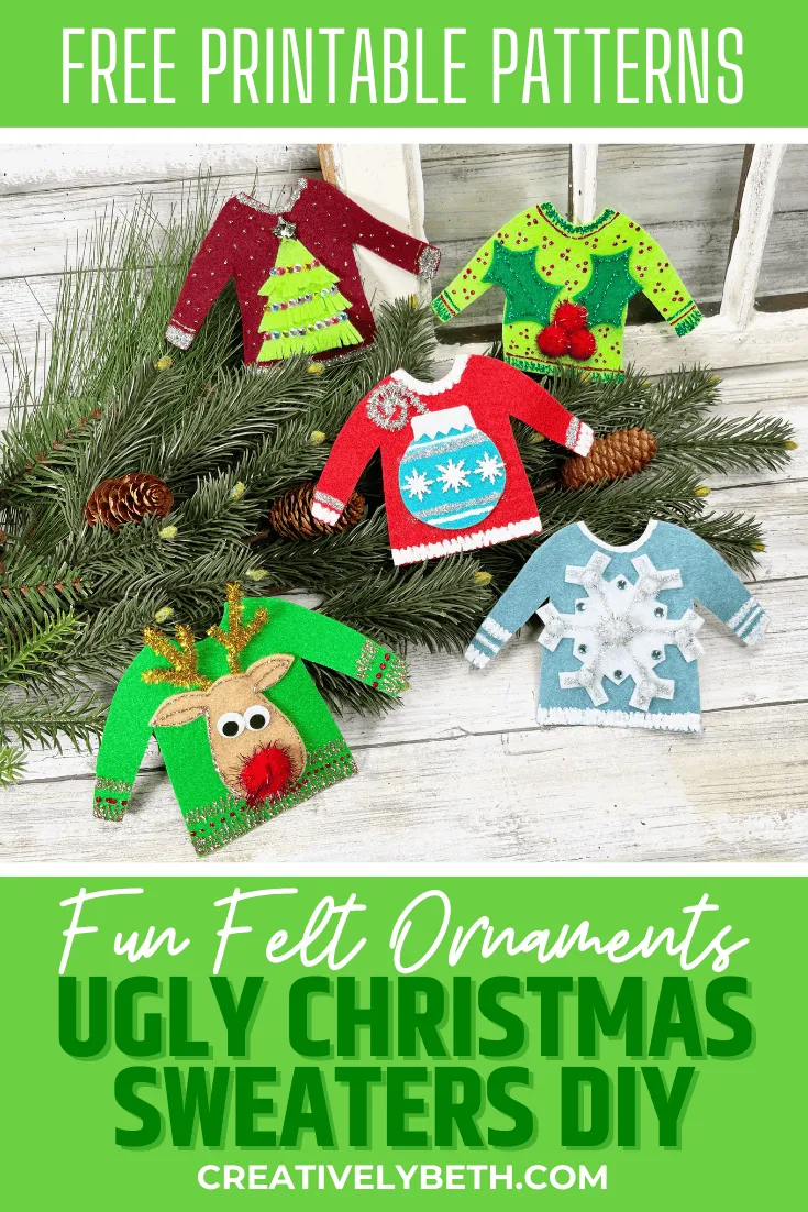 Easy Ugly Christmas Sweater Ornaments