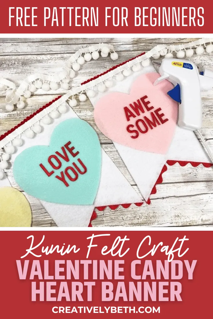 Conversation Candy Heart Banner a Valentine's Day DIY