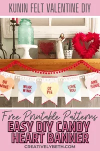 Conversation Candy Heart Banner a Valentine's Day DIY