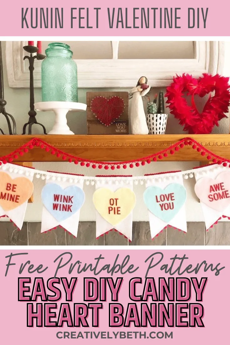 Conversation Candy Heart Banner a Valentine's Day DIY