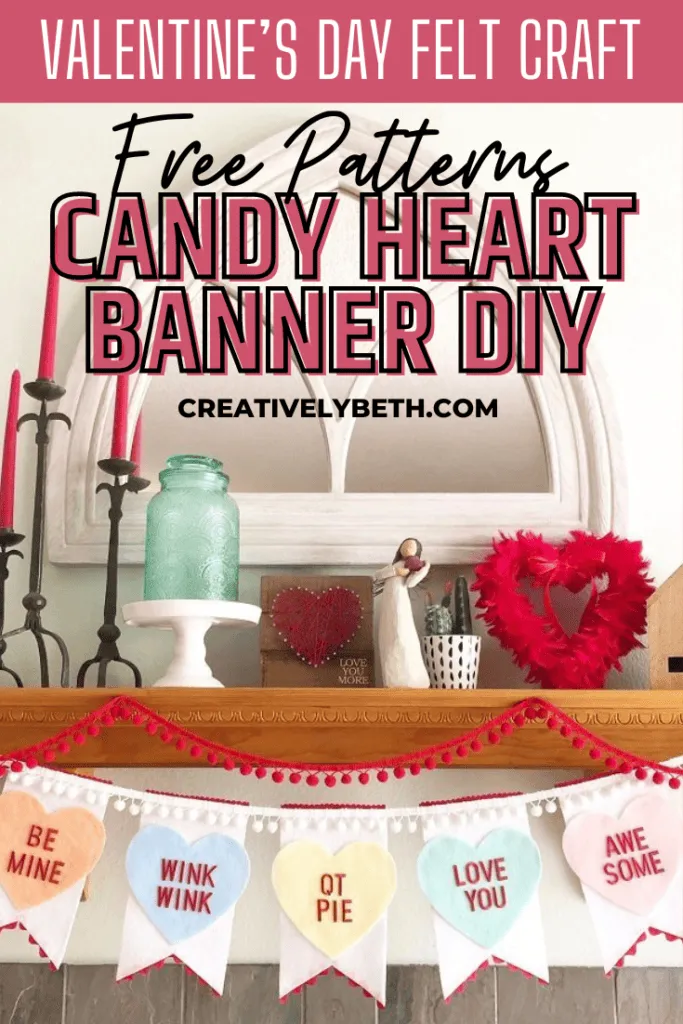 Conversation Candy Heart Banner a Valentine's Day DIY