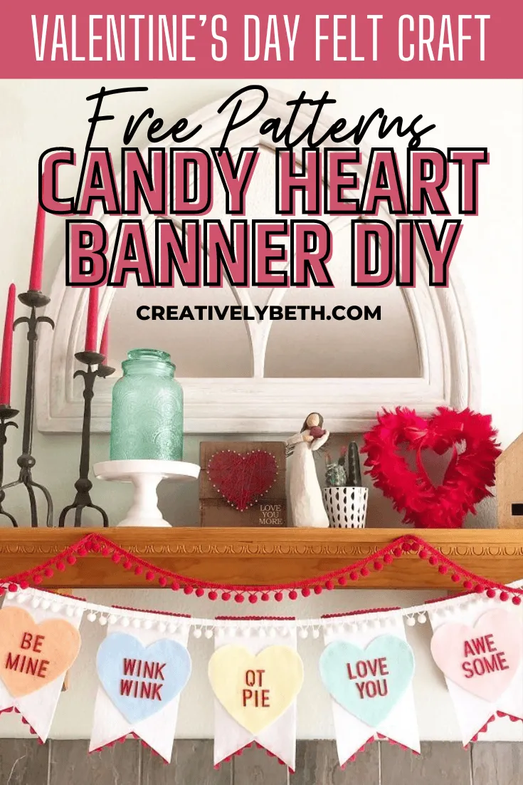 Conversation Candy Heart Banner a Valentine's Day DIY