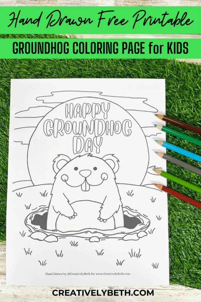 Groundhog Printable Coloring Page