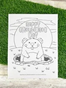 Groundhog Printable Coloring Page