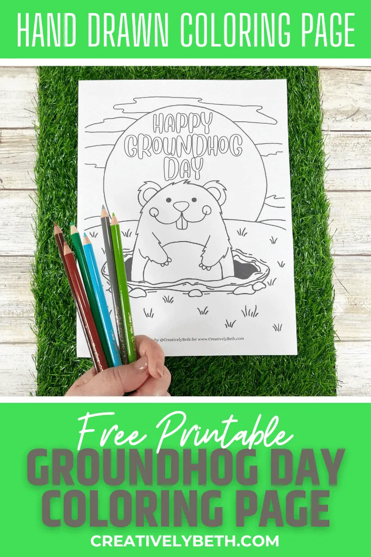 Groundhog Printable Coloring Page