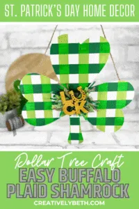 Dollar Tree Buffalo Plaid Shamrock