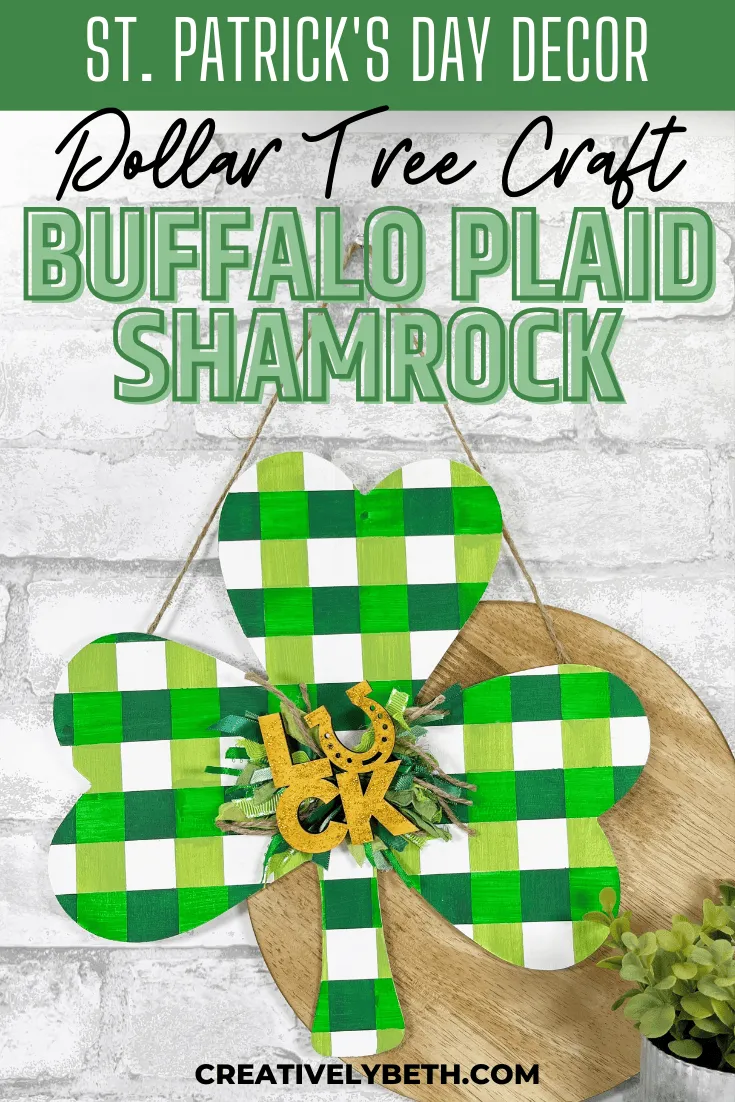 Dollar Tree Buffalo Plaid Shamrock