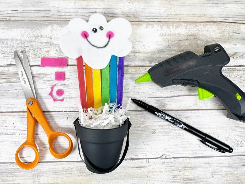 Dollar Tree Rainbow Pot of Gold