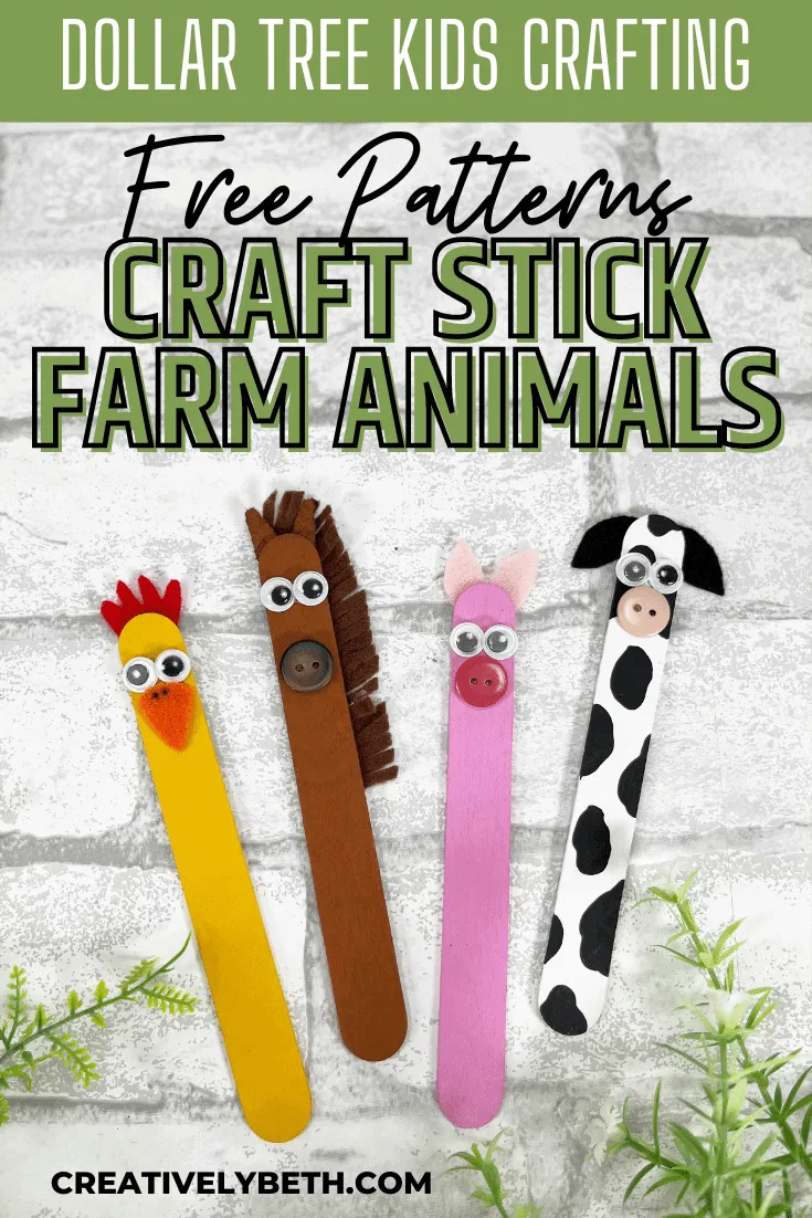 Craft Stick Farm Animals