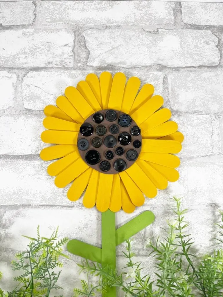 DIY Craft Stick Sunflower