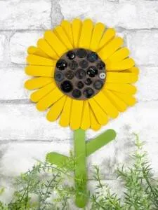 DIY Craft Stick Sunflower
