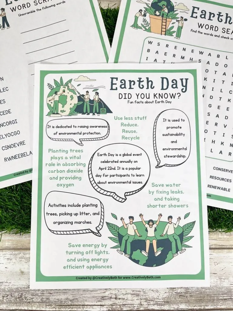 Free Earth Day Printables