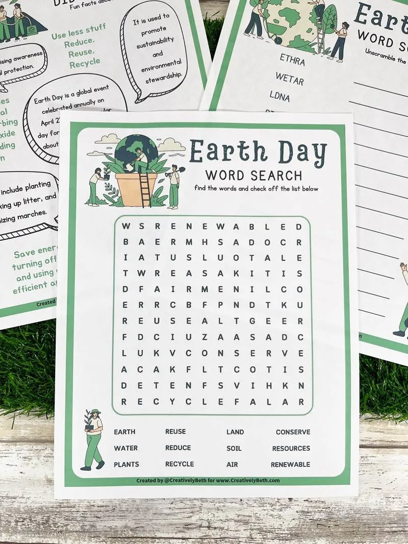 Free Earth Day Printables