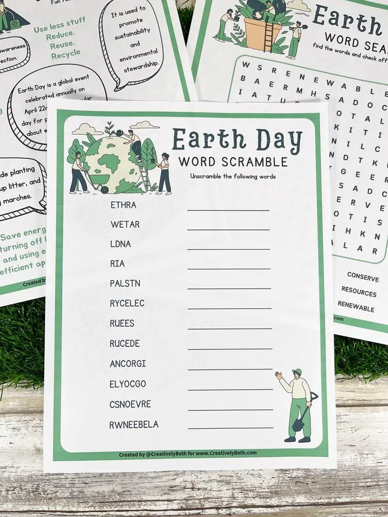 Free Earth Day Printables