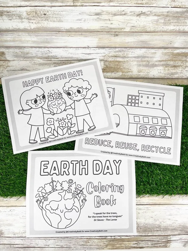 Printable Earth Day Coloring Book