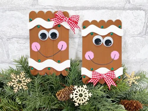 Dollar Tree Christmas Craft Stick Gingerbread Man