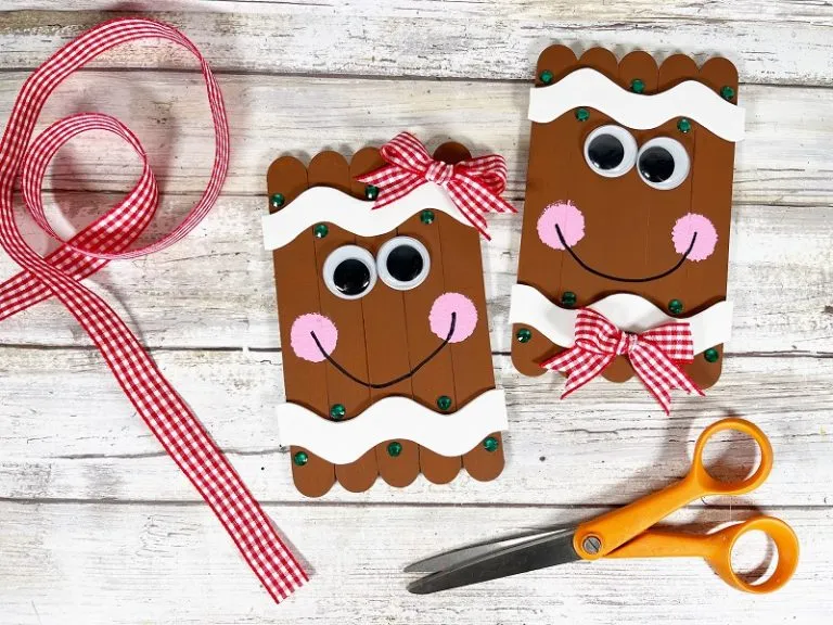 Dollar Tree Christmas Craft Stick Gingerbread Man