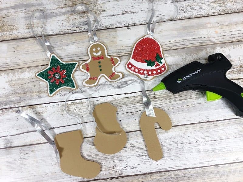 Dollar Tree Craft Foam Cookie Ornaments DIY