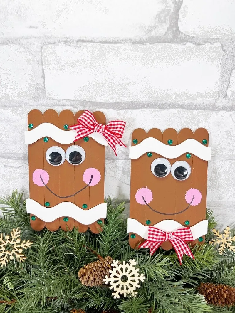 Dollar Tree Christmas Craft Stick Gingerbread Man